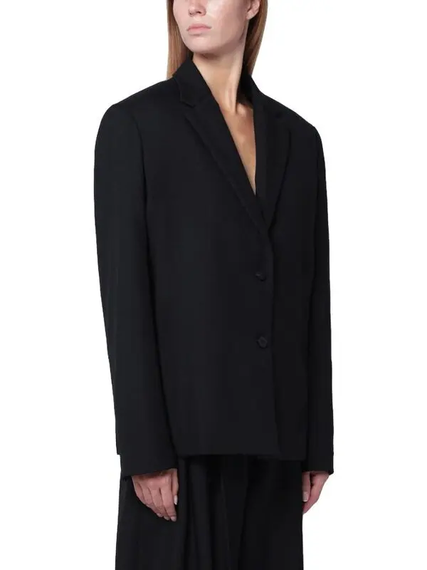 Jacquemus Single-breasted Wool Jacket - Black