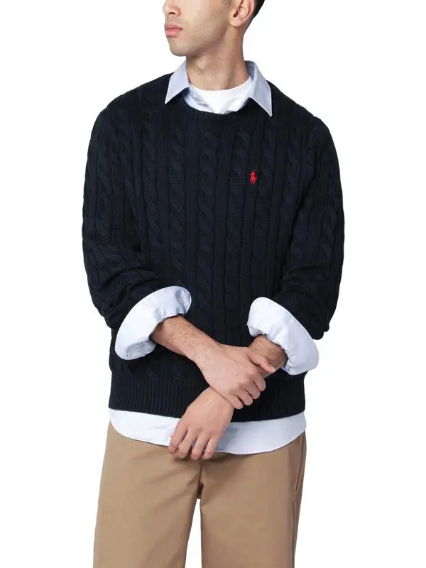 Polo Ralph Lauren Cable-knit Cotton Sweater - Blue