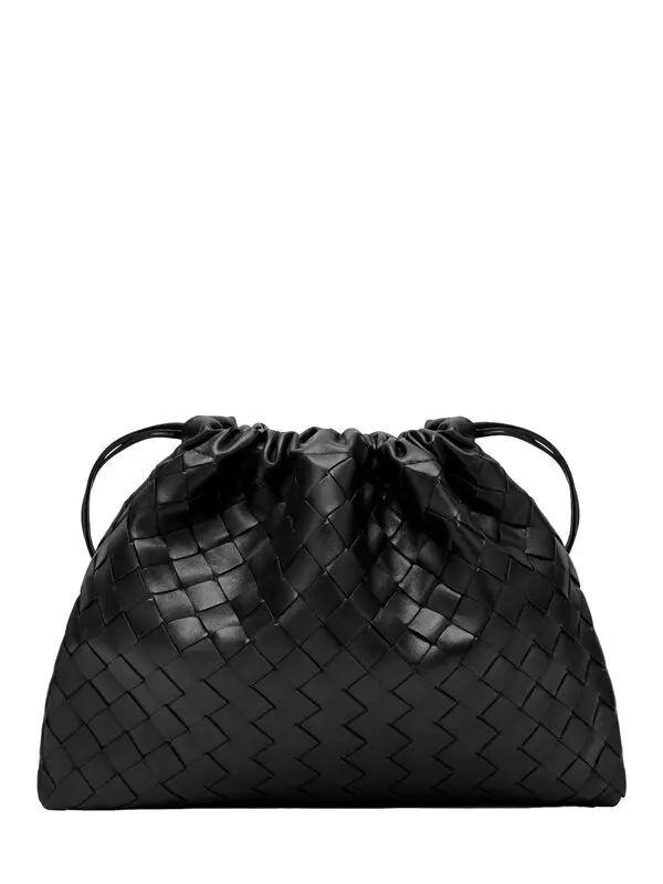 Bottega Veneta Medium Intrecciato Pouch - Black