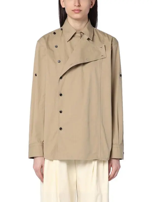 Bottega Veneta Cotton Twill Shirt - Beige