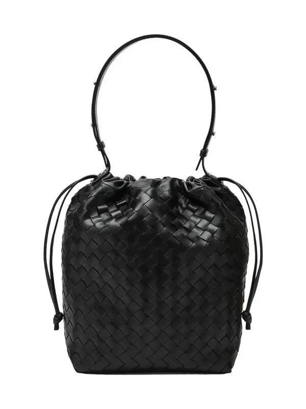 Bottega Veneta Intrecciato Bucket Bag - Black