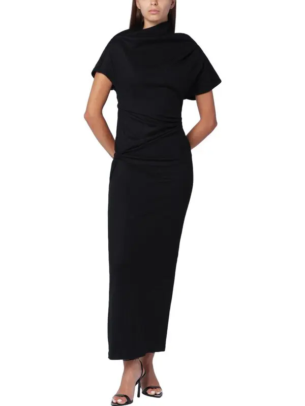 ENTIRE STUDIOS Wool Midi Dress - Black