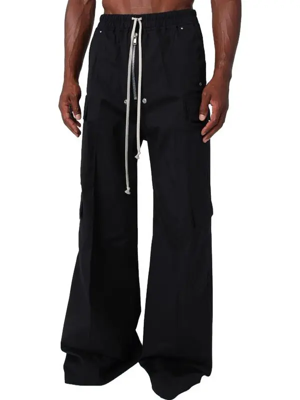 Rick Owens Wide Cargobelas Trousers - Black