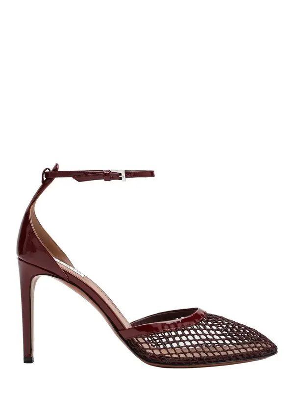 Alaïa High Mesh Pumps - Burgundy