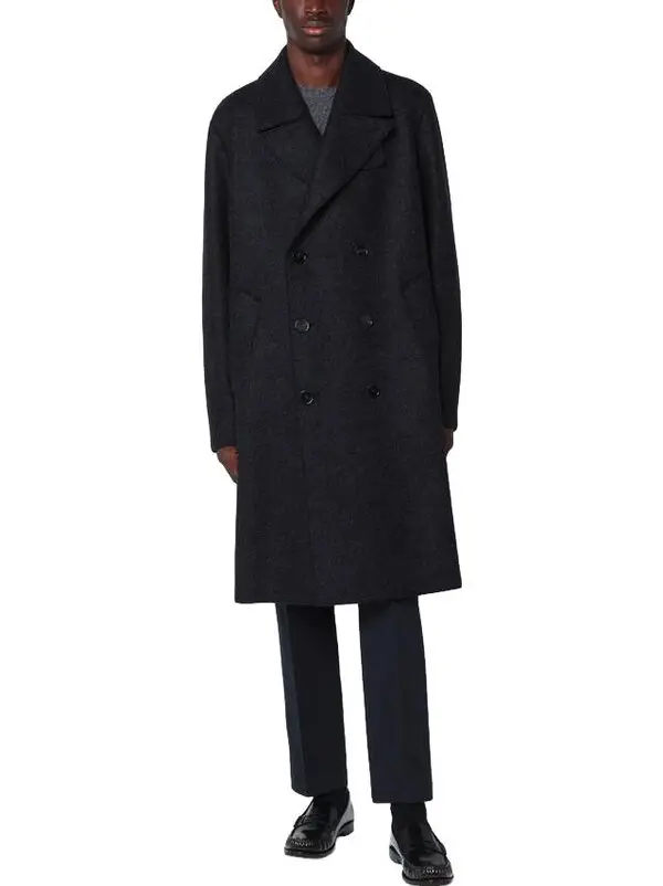 Harris Wharf London Double-breasted Wool Coat - Grey