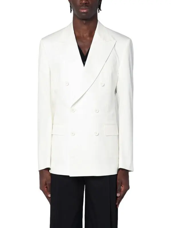 Dolce & Gabbana Single-breasted Cotton Jacket - White