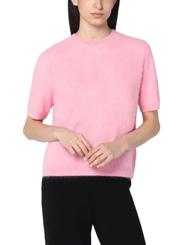 Soft Goat Brushed Cashmere Sweater - Pink