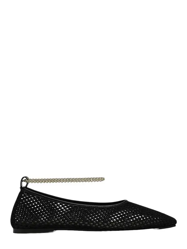 MARIA LUCA Net Ballerinas With Chain - Black