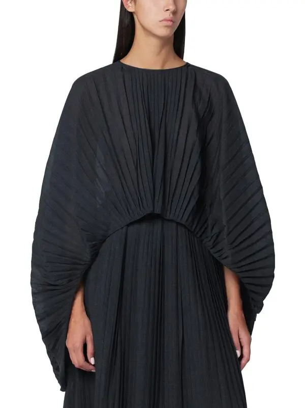 MKDT STUDIO Anthea-atelier Pleated Cape - Grey