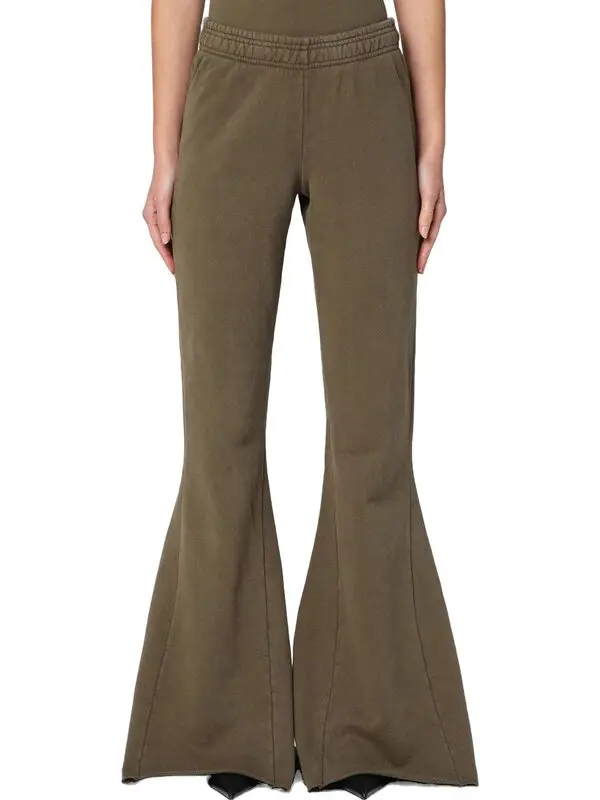 ENTIRE STUDIOS Organic Cotton Military Flared Trousers - Green