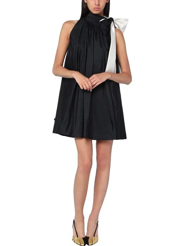Max Mara Taffeta Sleeveless Dress - Black