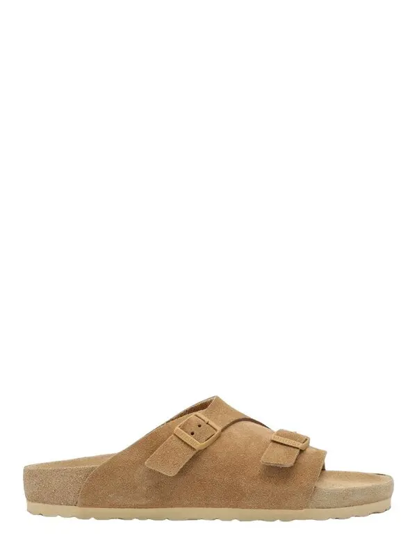 BIRKENSTOCK Suede Zürich Slides - Beige