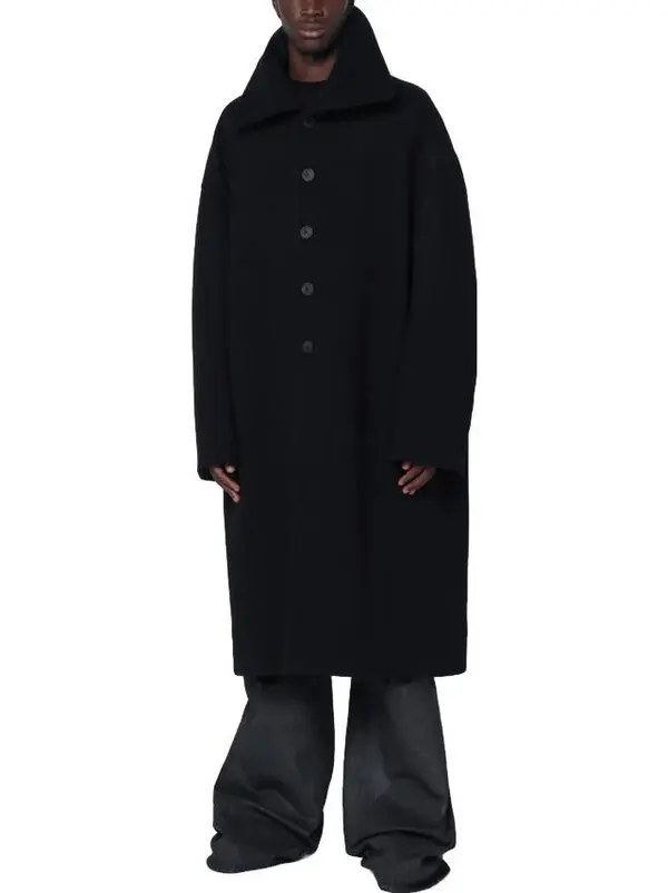 Rick Owens Wool Coat - Black