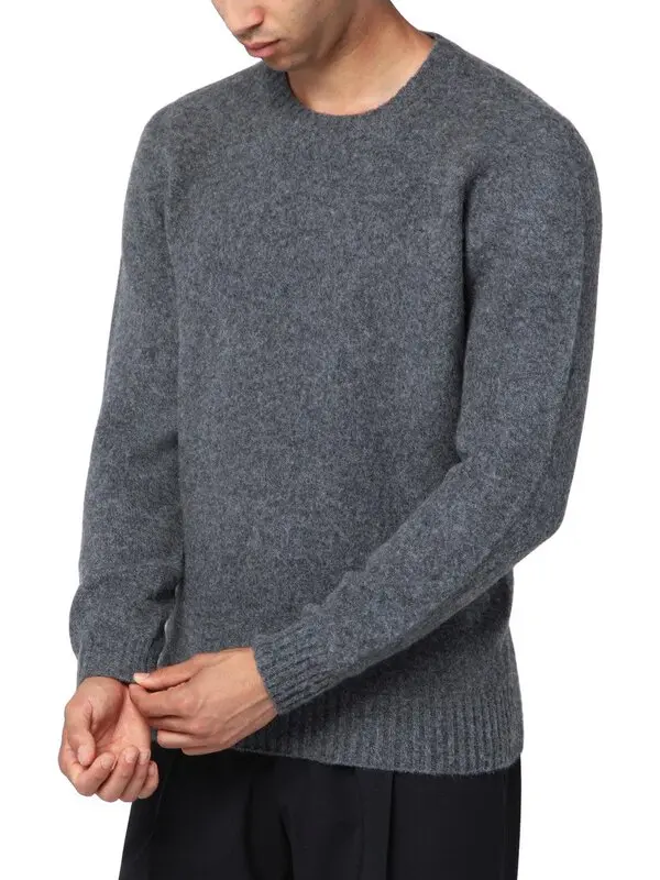 DRUMOHR Lambswool Crew Neck Sweater - Grey