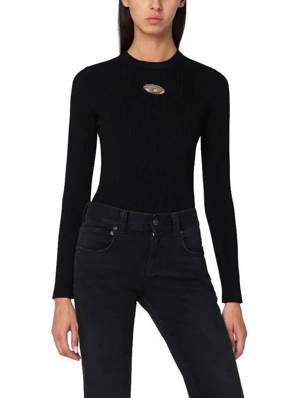 DIESEL Ribbed M-valari Sweater - Black