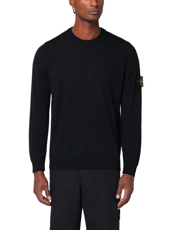 Stone Island Wool Crew Neck Sweater - Blue