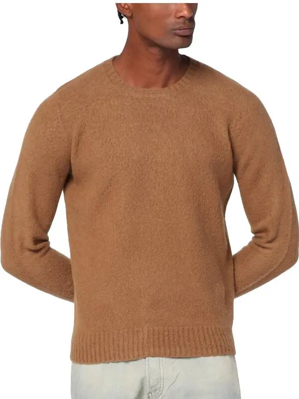 DRUMOHR Lambswool Crew Neck Sweater - Beige