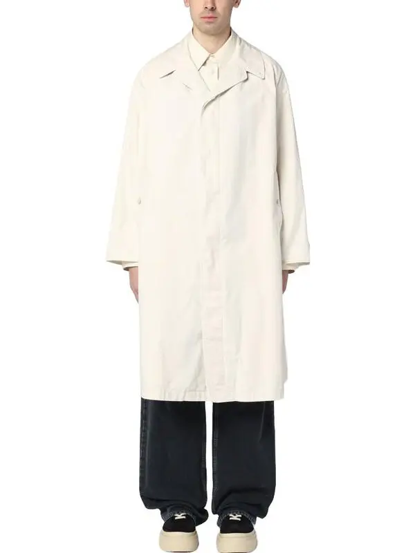 MAISON MARGIELA Single-breasted Cotton Trench Coat - Grey