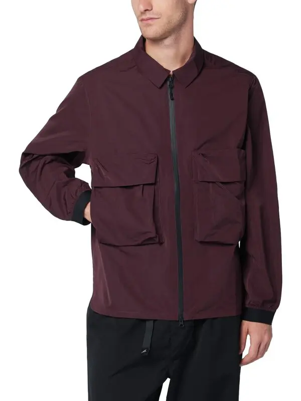 PURPLE MOUNTAIN OBSERVATORY Wine-colored Zip Jacket - Burgundy