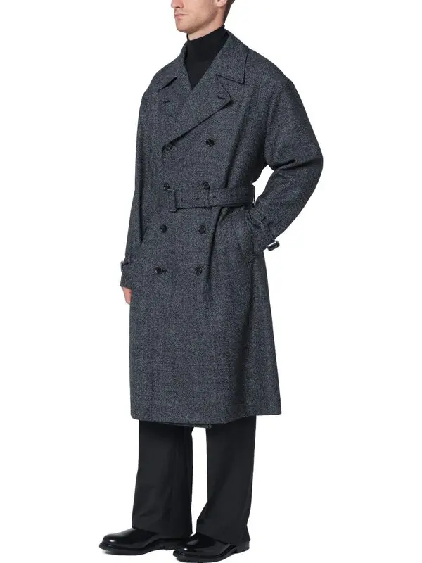 Dolce & Gabbana Wool Double-breasted Overcoat - Multicolor