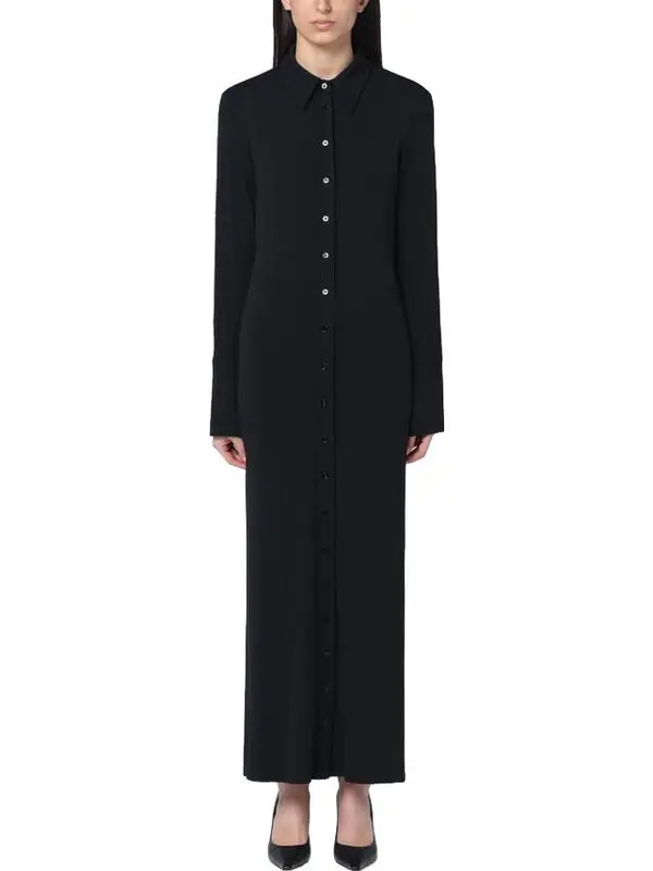 Sportmax Shirt Dress In Viscose Jersey - Black