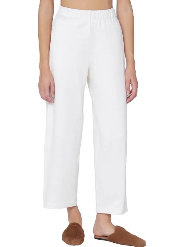 Max Mara Silk Blend Cropped Trousers - White