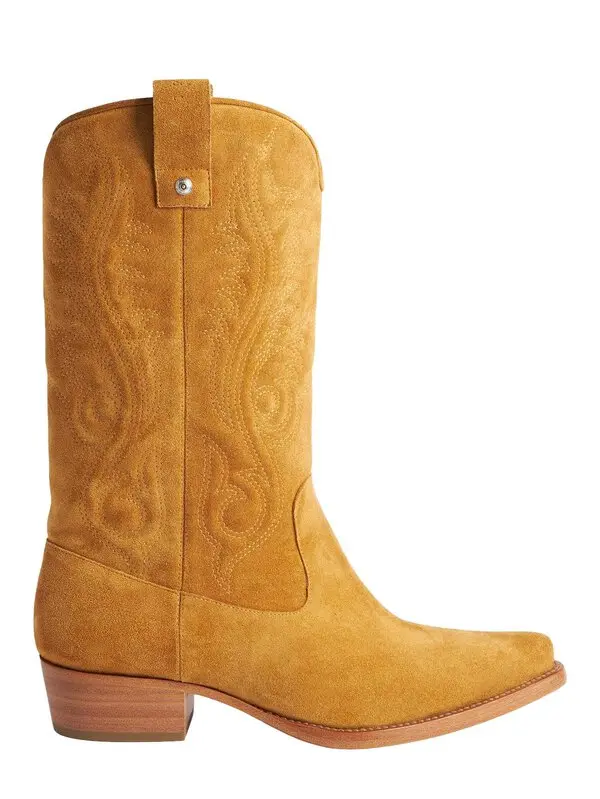 1989 STUDIO Suede Cowboy Boots - Brown