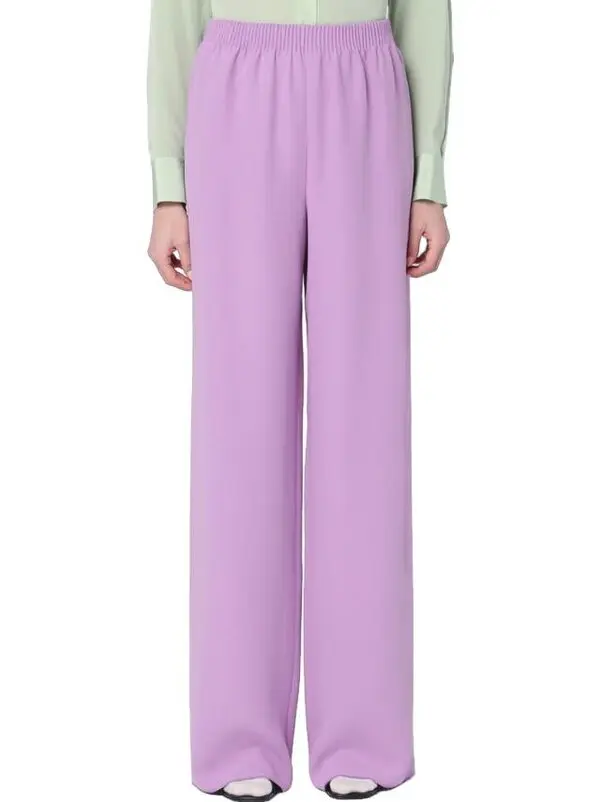 Valentino Garavani Wide Silk Pants - Purple