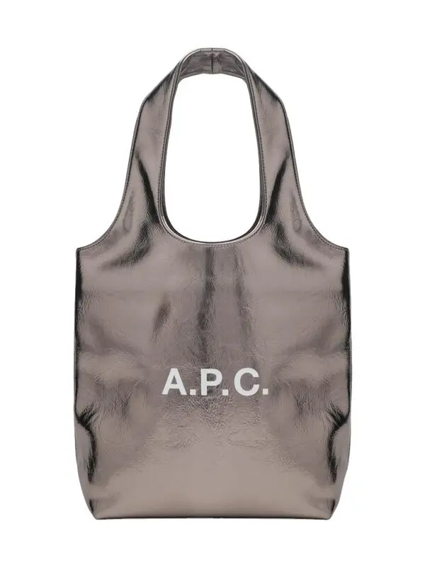 A.p.c. Ninon Small Metallic Tote Bag - Grey