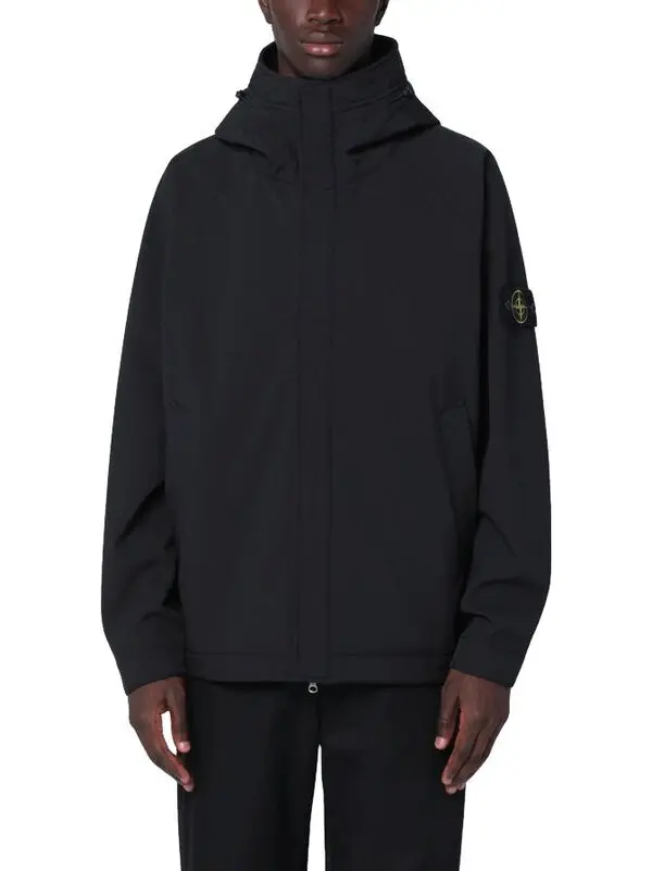 Stone Island Lightweight Hooded Parka - Black