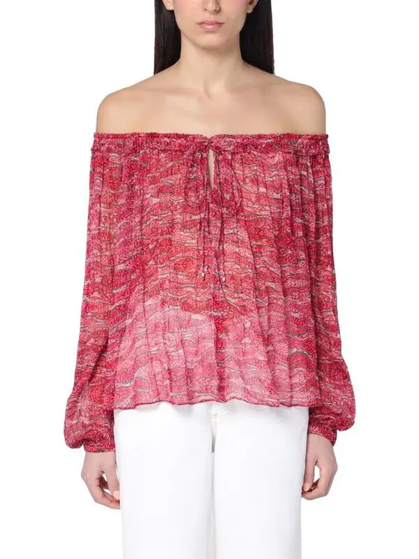 Isabel Marant Printed Vutti Top - Red