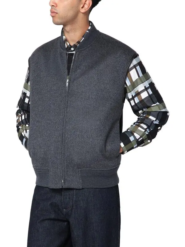 Bottega Veneta Wool Zip-up Gilet - Grey