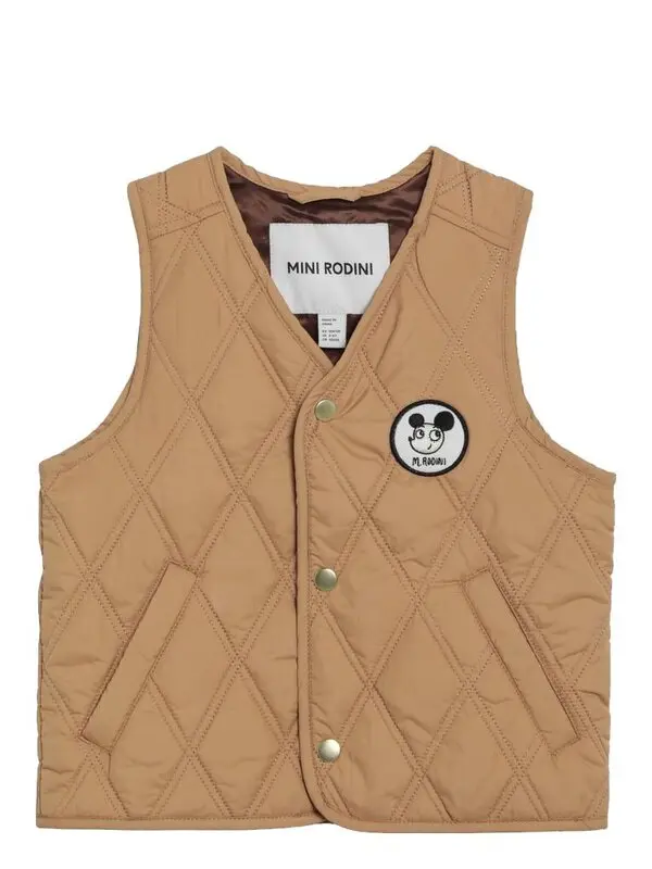 MINI RODINI Quilted Vest - Beige