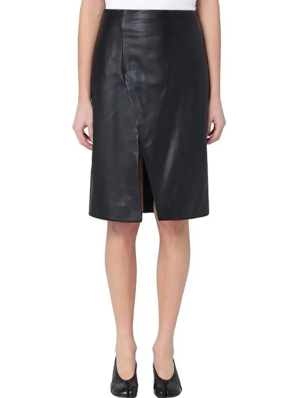 Loulou De Saison Akare Leather Skirt - Black