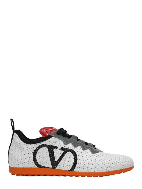 Valentino Garavani Perforated Chromathon Sneaker - White