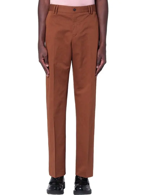 PT TORINO Cotton And Linen Trousers - Brown