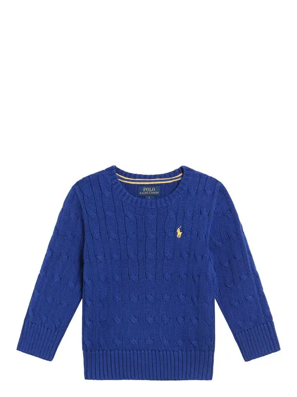 Polo Ralph Lauren Crewneck Cable-knit Sweater - Blue
