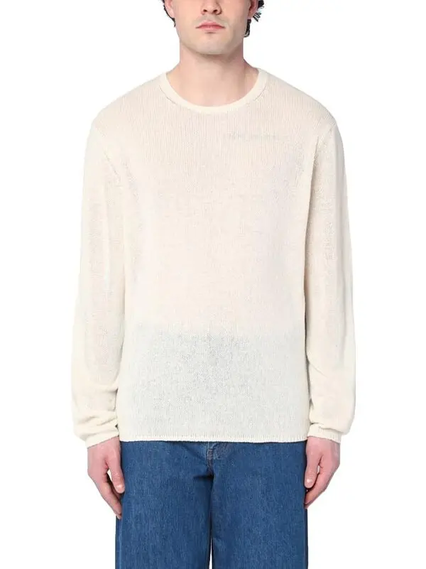 Auralee Cashmere Crew Neck Sweater - White