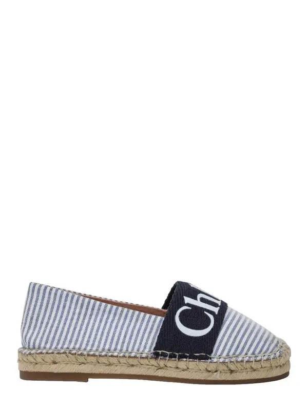 Chloé Woody Striped Espadrilles - Blue