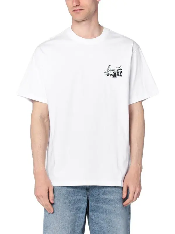 AWAKE NY T-shirt With Hammer Print - White