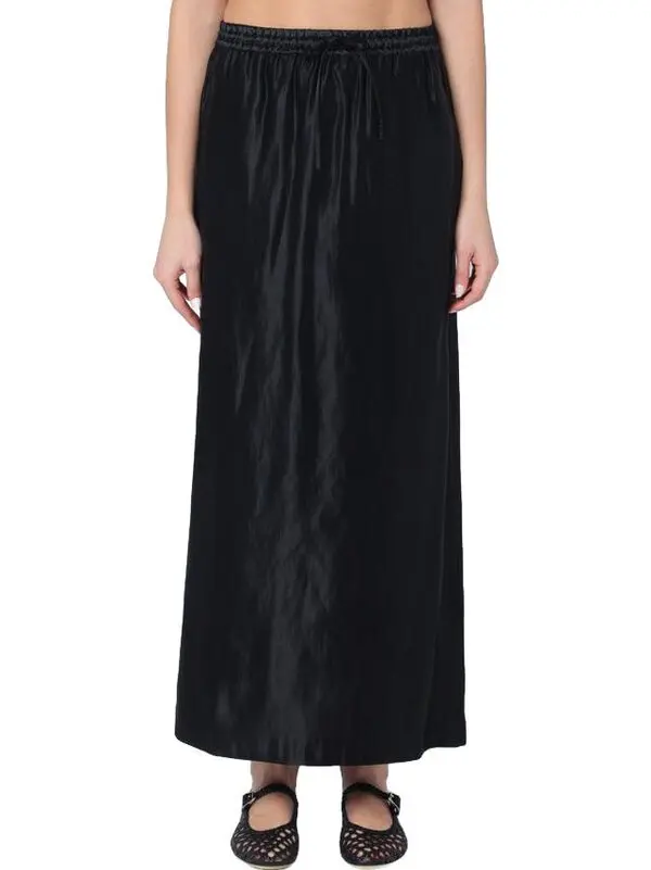 Loulou De Saison Linen And Silk Skirt - Black