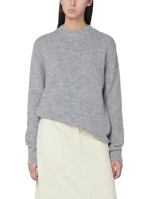 JIL SANDER Wool-blend Crew Neck Sweater - White