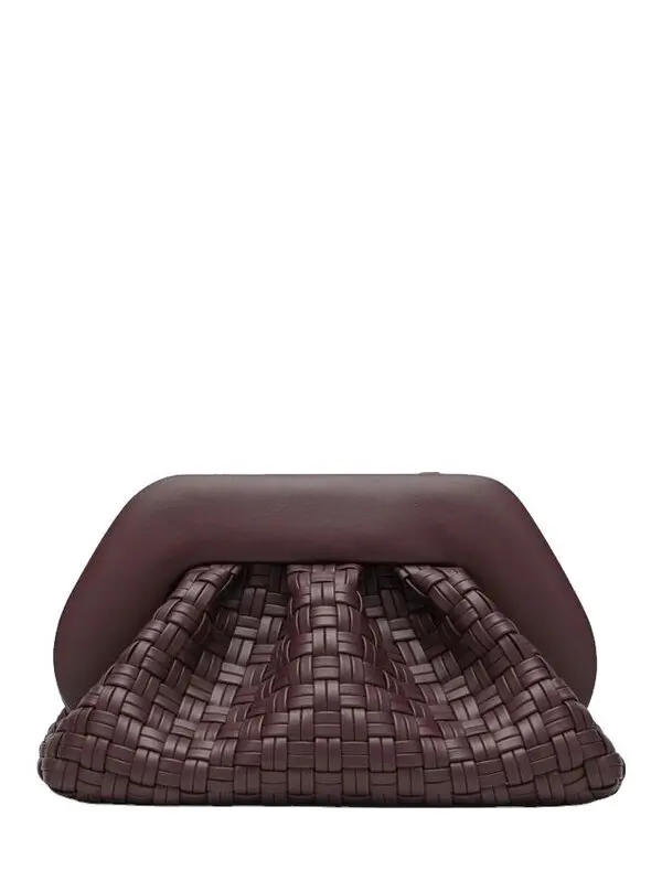 THEMOIRE Woven Clutch - Burgundy