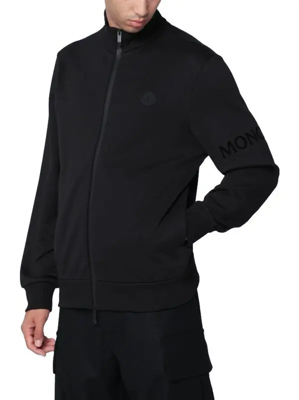 Moncler Cotton Zip Hoodie - Black