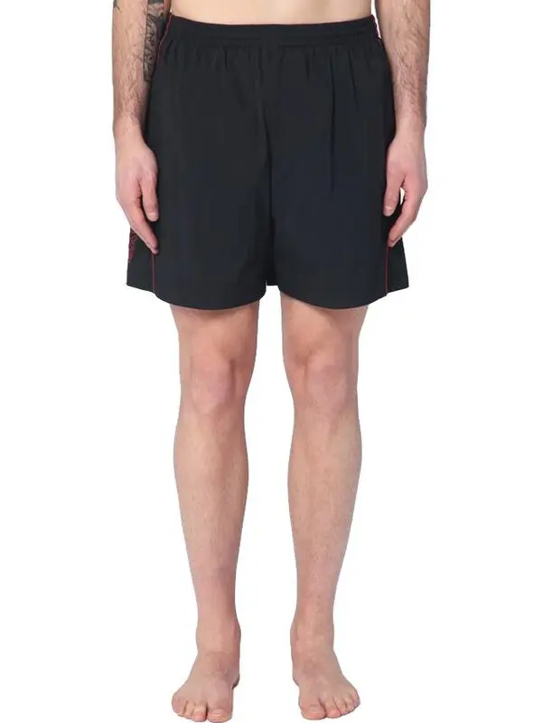 Balenciaga Technical Fabric Short With Logo - Black