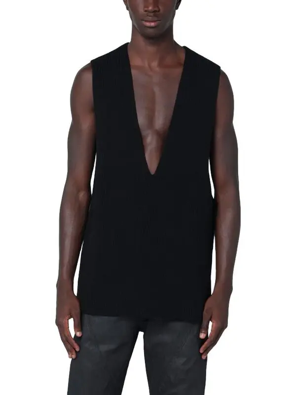 Rick Owens Wool Gilet - Black