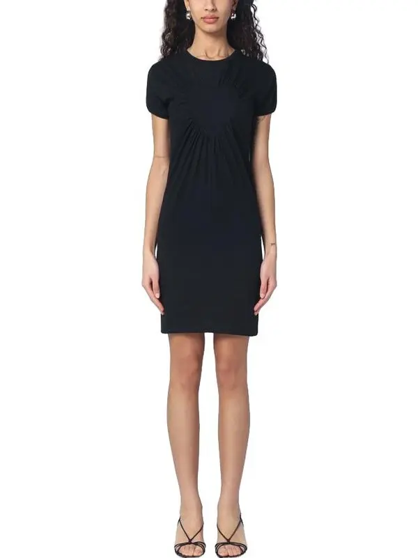 Coperni Mini Dress With Ruffled Heart - Black