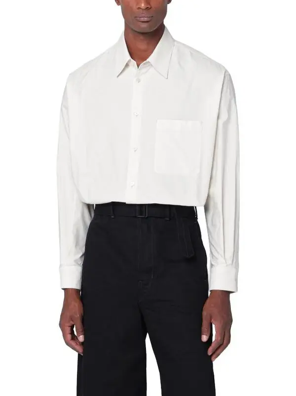 LEMAIRE Ivory Cotton And Silk Shirt - Beige