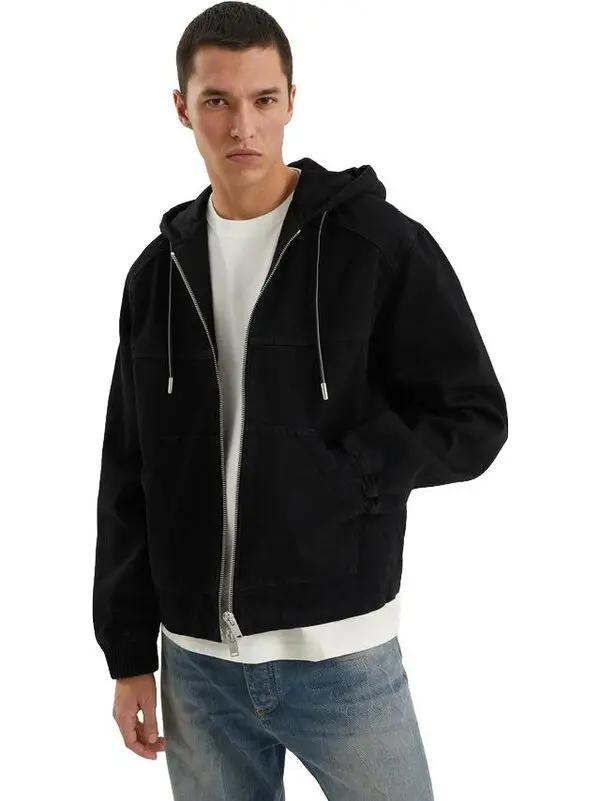 1989 STUDIO Denim Zip Hoodie - Black