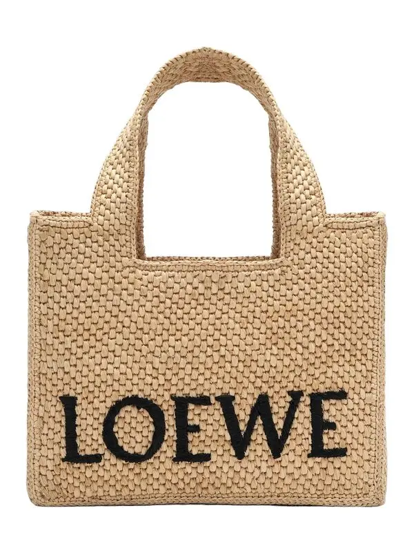 Loewe Small Raffia Tote Bag - Beige